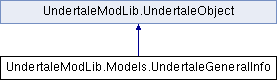 UMT doc: UndertaleModLib.Models.UndertaleGeneralInfo Class Reference